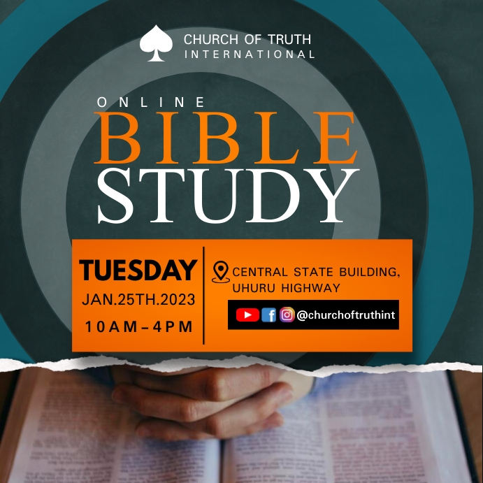 Online Bible study Template | PosterMyWall