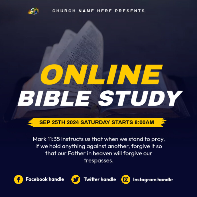 Copy of online bible study | PosterMyWall