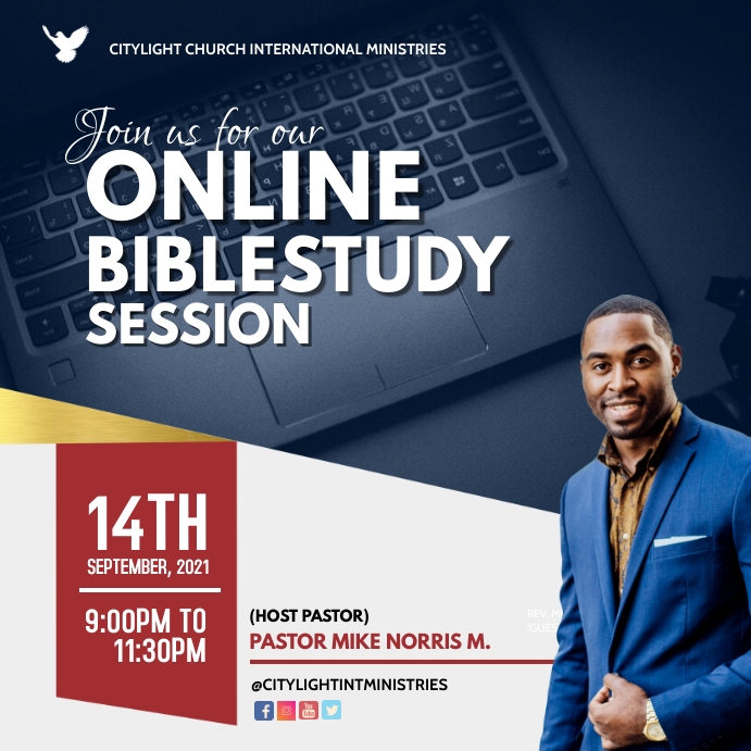 online bible study flyer Template | PosterMyWall