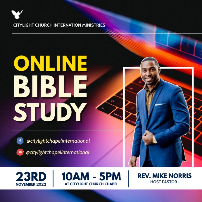 online bible study flyer template | PosterMyWall