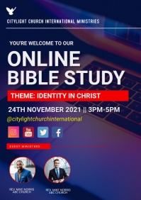 online bible study flyer template | PosterMyWall