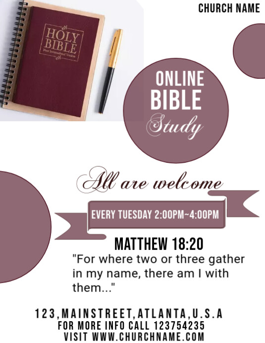 Plantilla de Online Bible study poster ad design | PosterMyWall