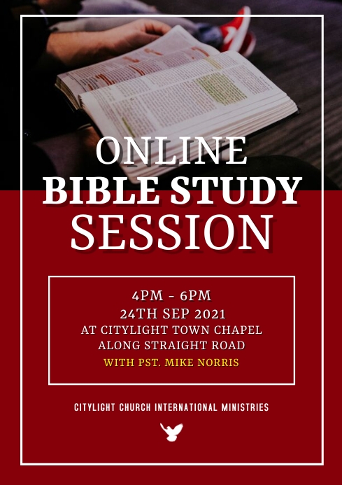 online bible study poster design Template | PosterMyWall