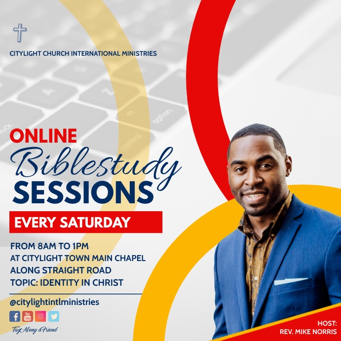 online bible study poster design Template | PosterMyWall