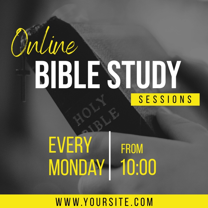 Online Bible Study Sessions Post Template | PosterMyWall