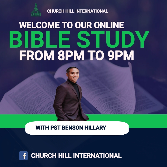 ONLINE BIBLE STUDY TEMPLATE | PosterMyWall