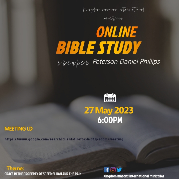 ONLINE BIBLE STUDY TEMPLATE | PosterMyWall