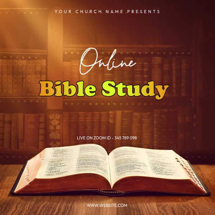 Online bible study template | PosterMyWall