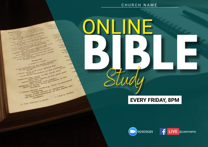 online bible study Template | PosterMyWall