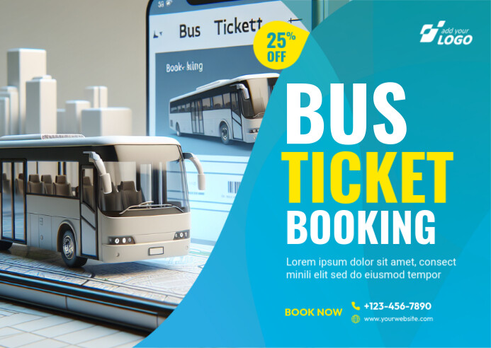 Copy of Online Bus Ticket Ad Template | PosterMyWall