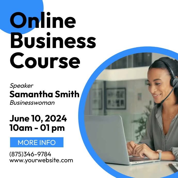 Online Business Course Templat | PosterMyWall