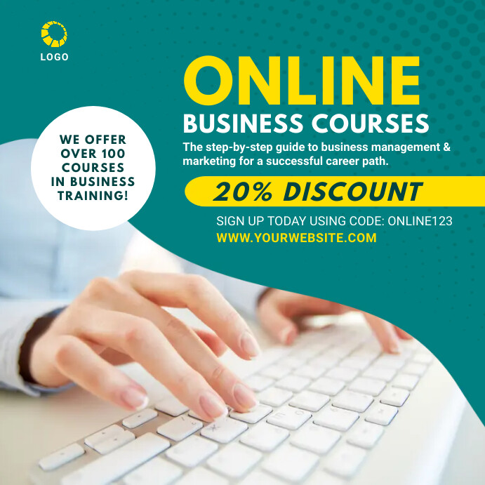 Online Business Course Template | PosterMyWall