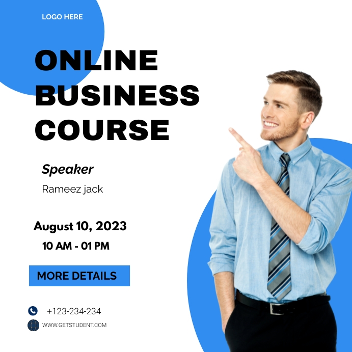 Copy of ONLINE BUSINESS COURSE INSTAGRAM POST | PosterMyWall