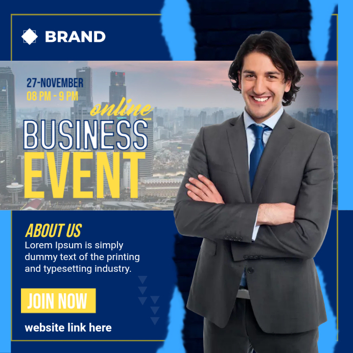 Online Business Event Template | PosterMyWall