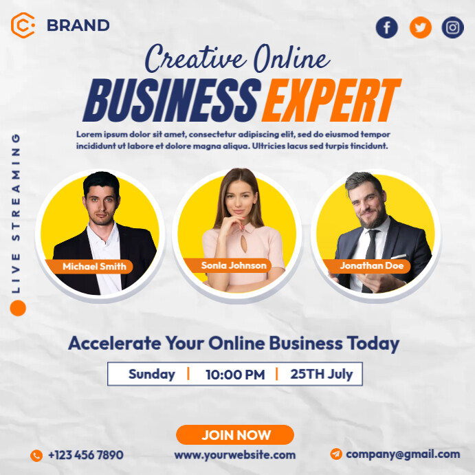 Copy of Online Business Expert Ads | PosterMyWall