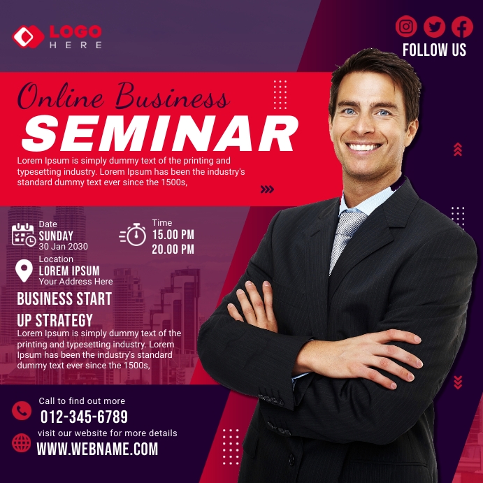 Copy of Online Business Seminar | PosterMyWall