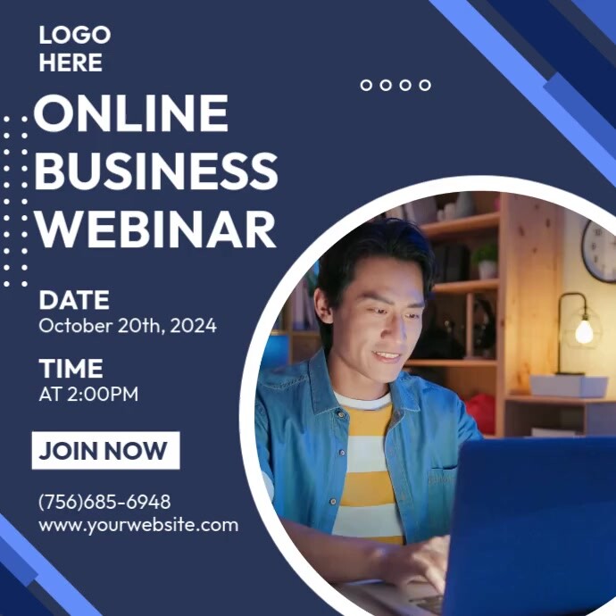 Online Business Webinar Template | PosterMyWall