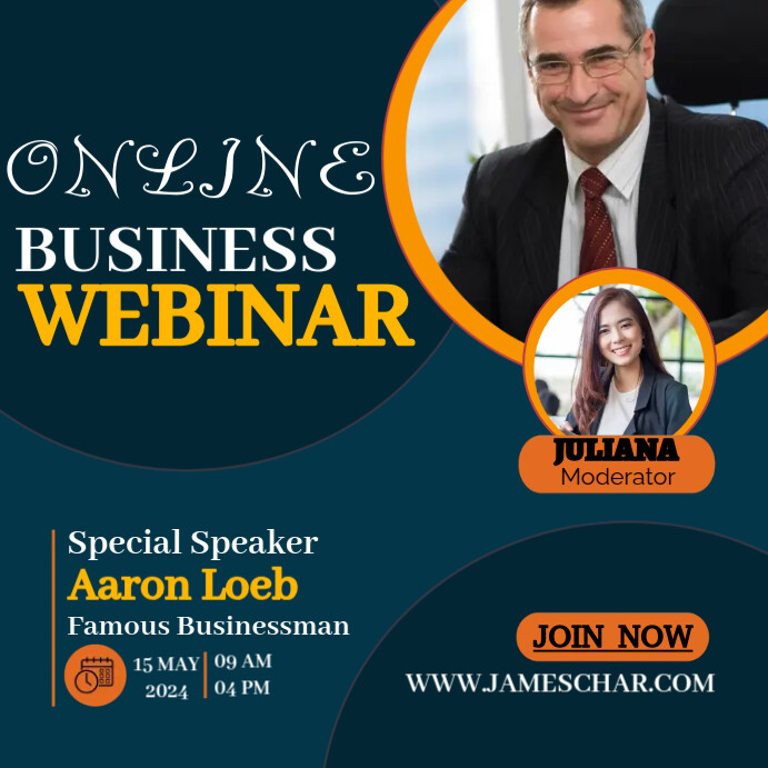 ONLINE BUSINESS WEBINAR Template | PosterMyWall