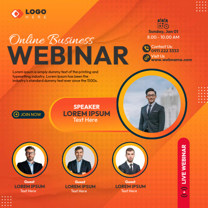 Copy of Online Business Webinar Template | PosterMyWall