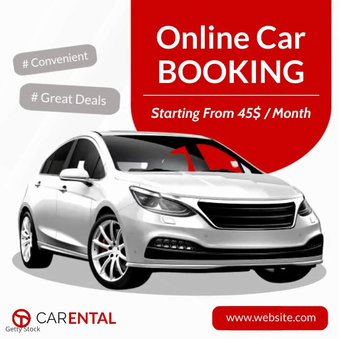 Plantilla de Online Car Booking instagram post social medi | PosterMyWall
