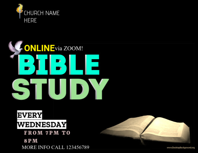 Online Church Bible Study Template | PosterMyWall