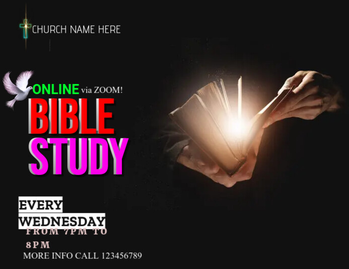 Online Church Bible Study Template | PosterMyWall