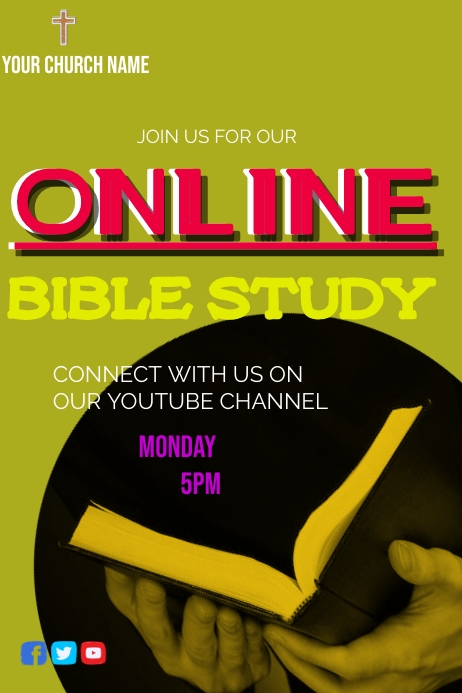 Online Church Bible Study Template | PosterMyWall