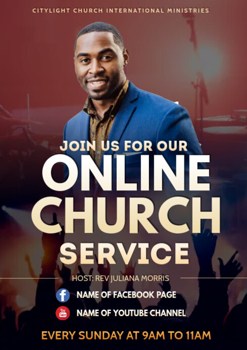 online church flyer Template | PosterMyWall