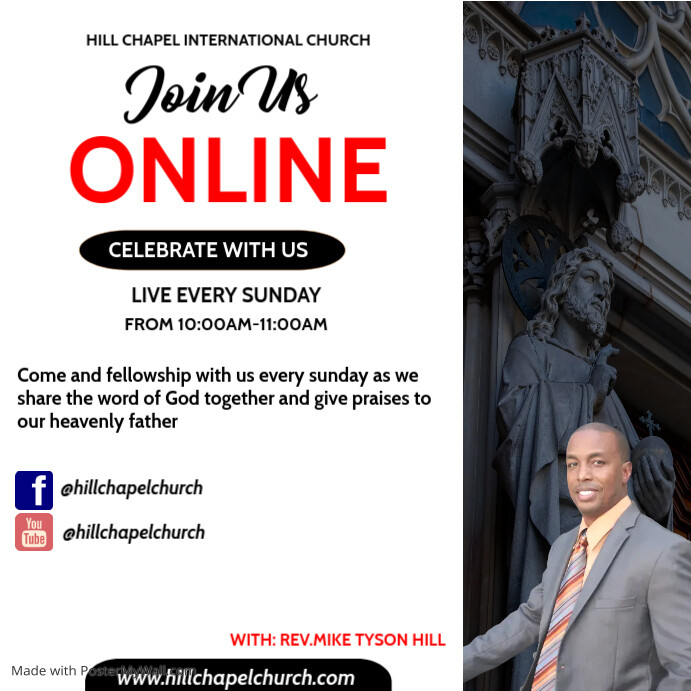 Copy of online church flyer template | PosterMyWall