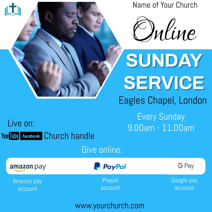 Online church service Template | PosterMyWall