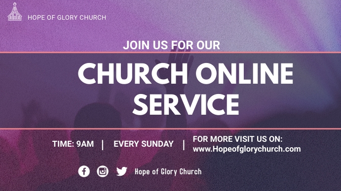 Online Church service Template | PosterMyWall