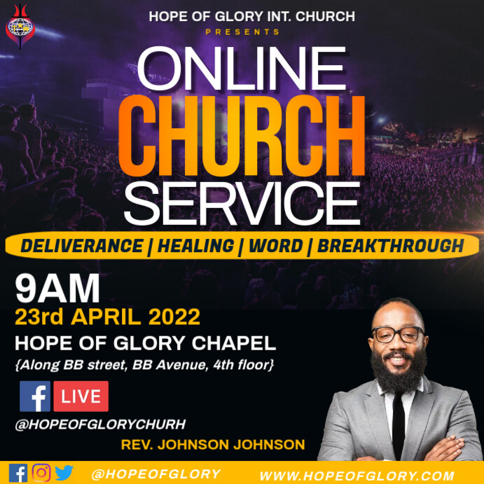 Online church service Template | PosterMyWall