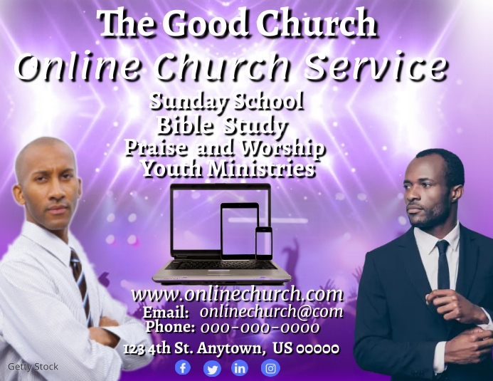 Online Church Service Template | PosterMyWall