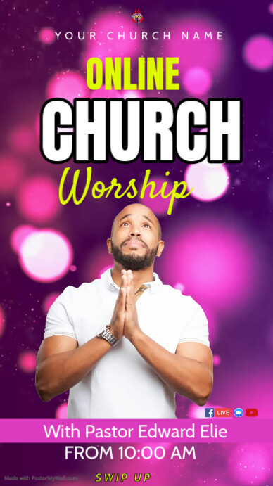 Online church service Template | PosterMyWall