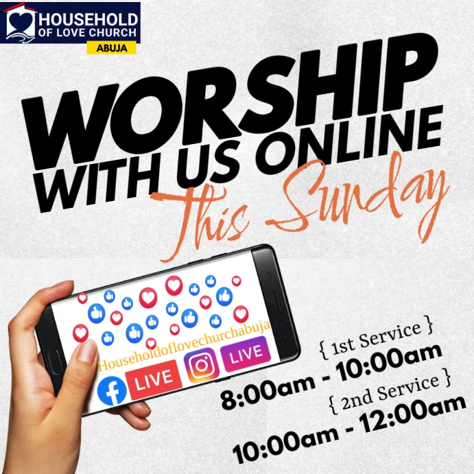Copy of Online Church Service Flyer (2) | PosterMyWall