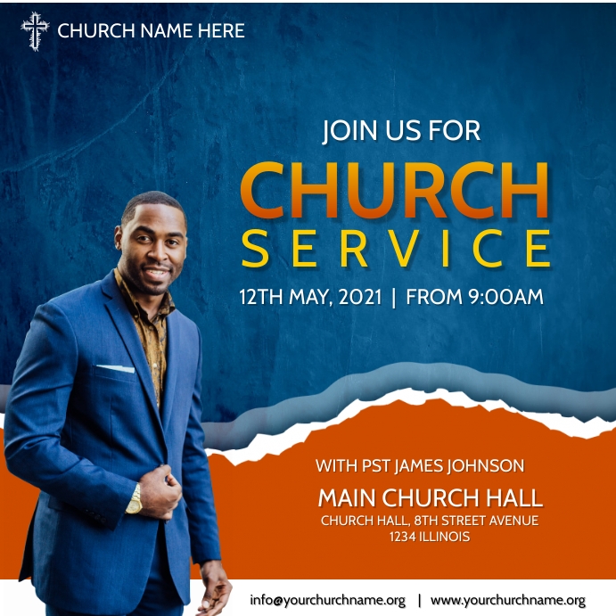 online church service flyer Template | PosterMyWall