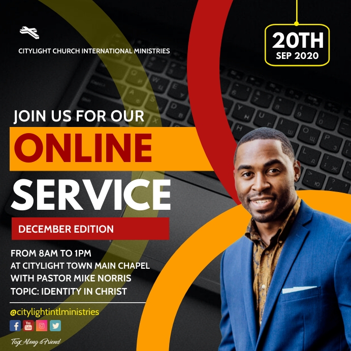 online church service flyer Template | PosterMyWall