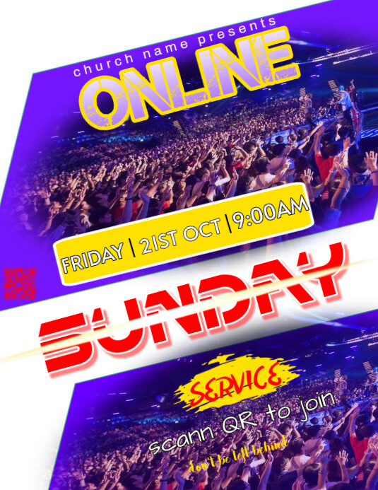 Online Church Service Flyer Template | PosterMyWall
