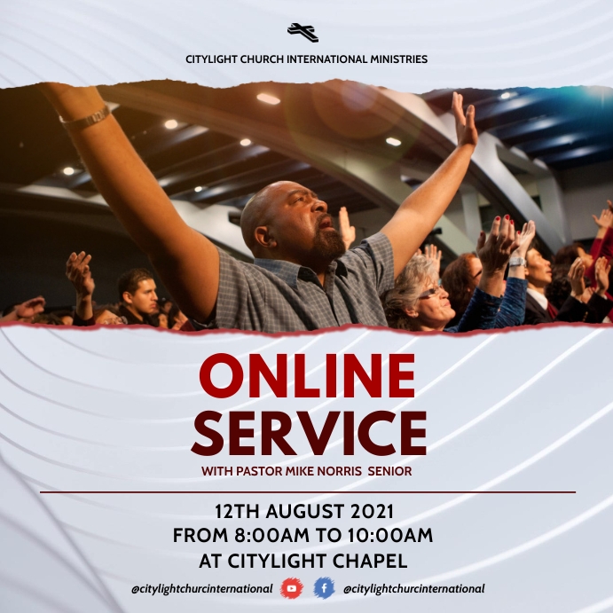 online church service flyer template | PosterMyWall