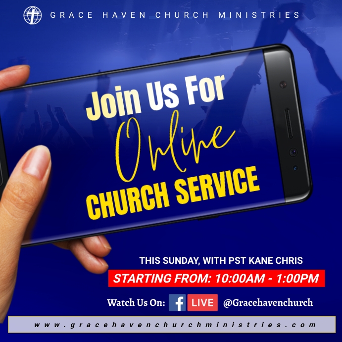 online church service poster Template | PosterMyWall