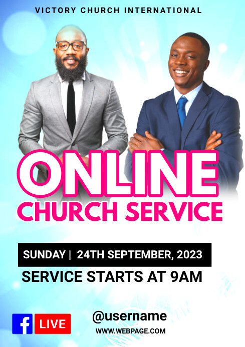 Online church service Template | PosterMyWall