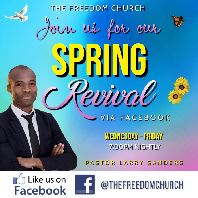 Copy of ONLINE CHURCH SPRING REVIVAL FLYER TEMPLATE | PosterMyWall