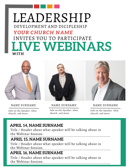 Online Church Webinar template | PosterMyWall
