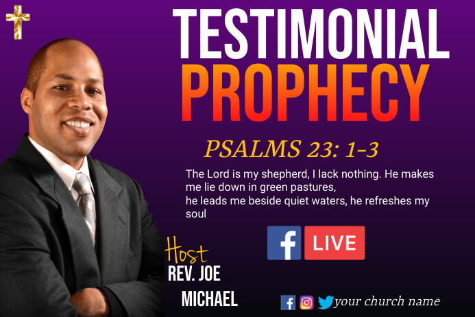 ONLINE CHURH SERVICE Template | PosterMyWall