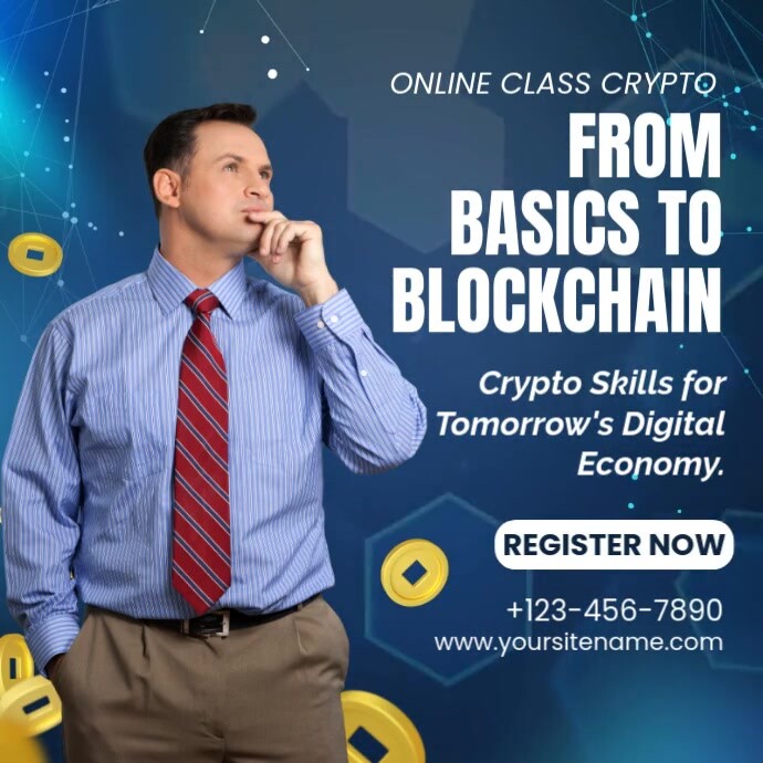 Online Class Crypto Flyer Template | PosterMyWall