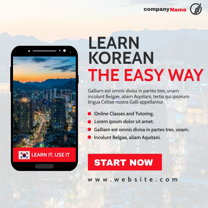 online classes advertising red and white and Template | PosterMyWall