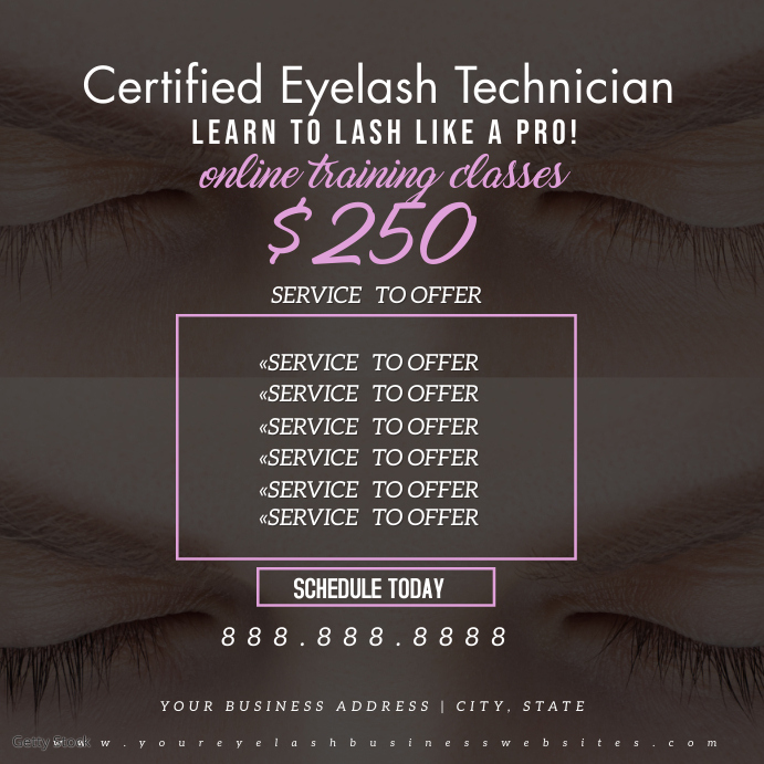 Copy of Online Classes Eyelash Ad Templates | PosterMyWall