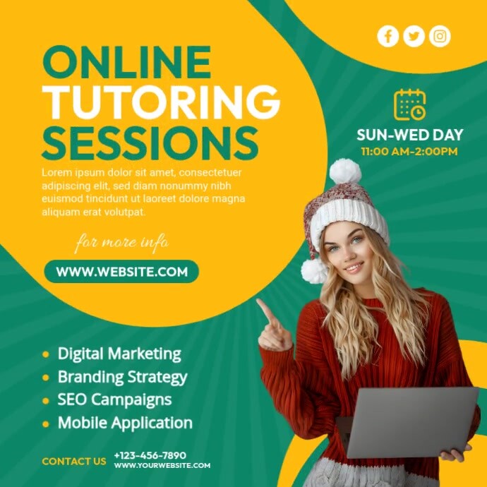 Online Classes Instagram Post Templat | PosterMyWall