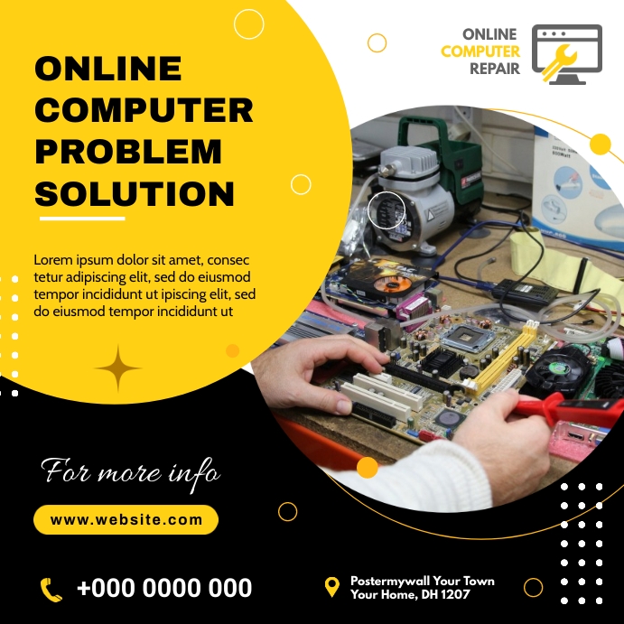 Online Computer Repair Instagram Post Template | PosterMyWall