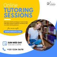 Tutoring sessions online Instagram post Template | PosterMyWall